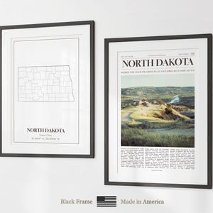 North Dakota State Prints Set of 6, North Dakota Poster Photos, North ...