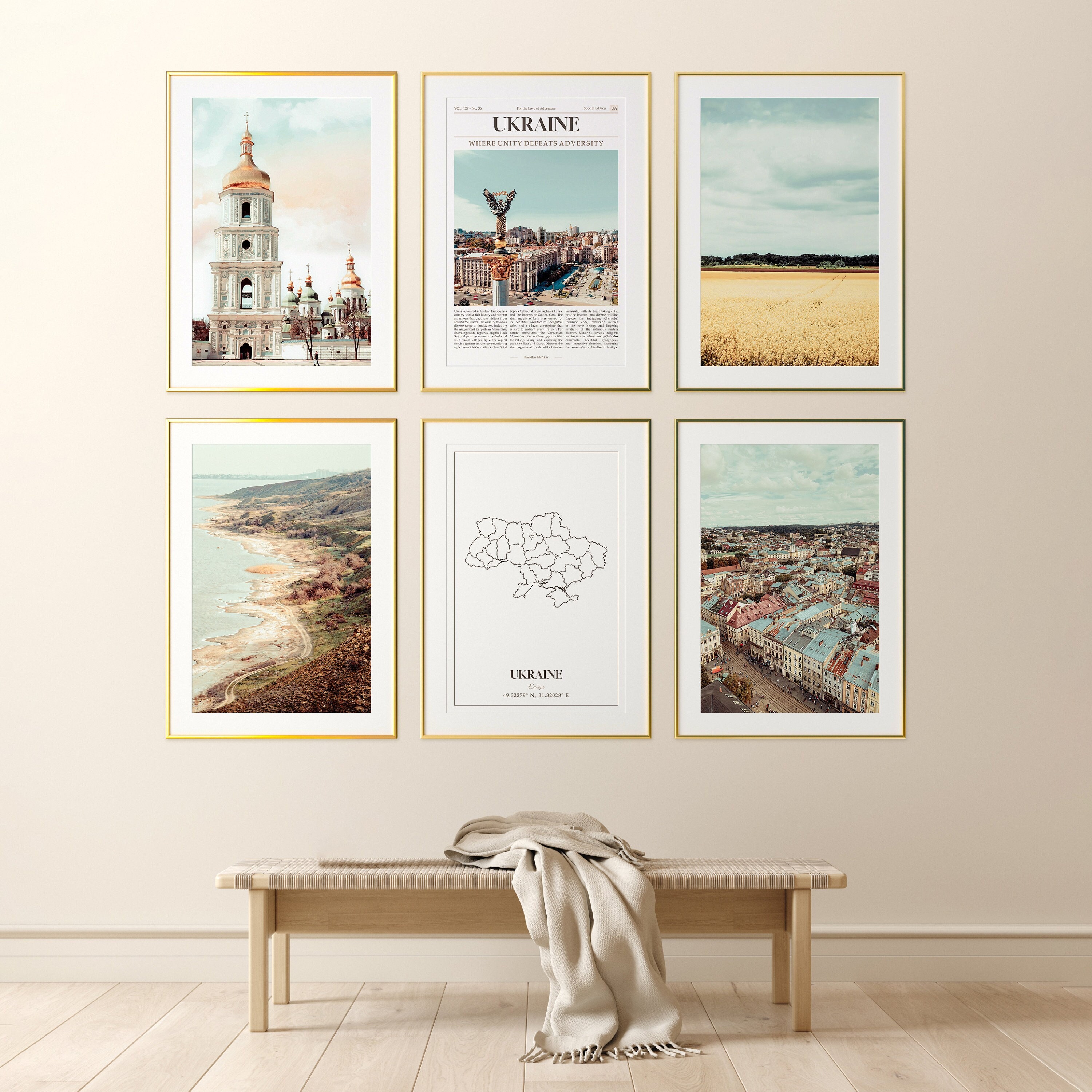 Ukraine Prints Set of 6 Ukraine Poster Photos Ukraine Map - Etsy