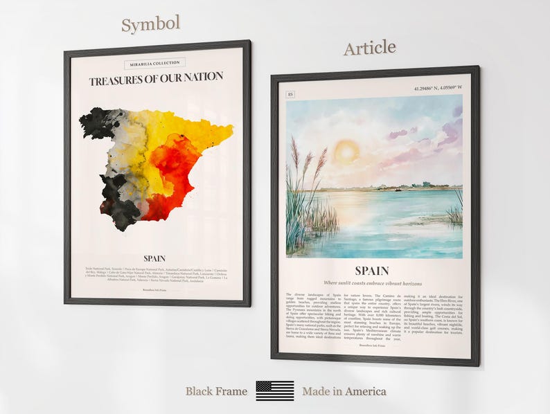 Watercolor Spain Prints Set of 6, Colorful Spain Posters, Spain Wall ...