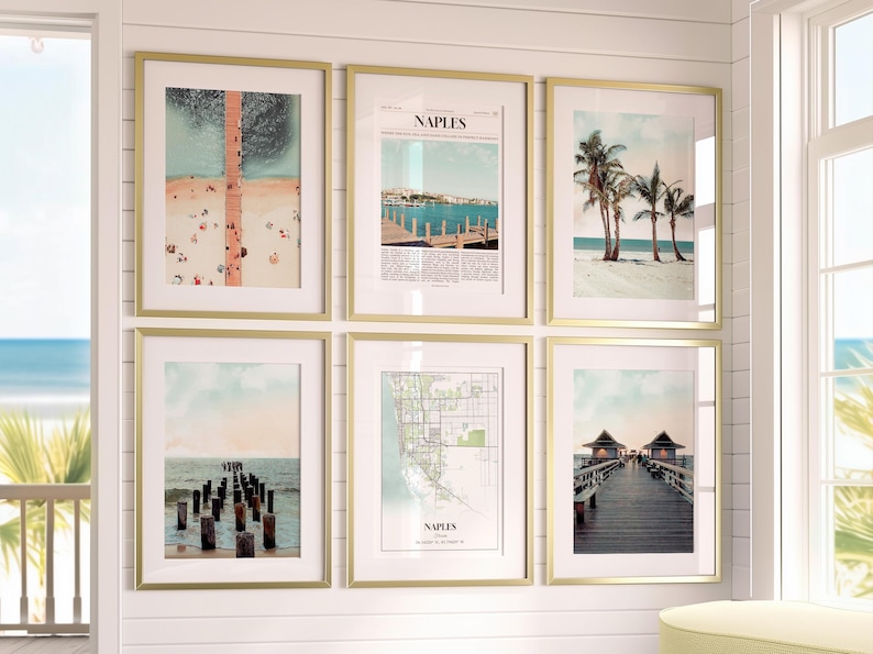 Naples Prints Set of 6, Naples Poster Photos, Naples Map, Naples Wall ...