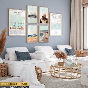 Malibu City Prints Set of 6, Malibu Photo Poster, Malibu Map, Malibu ...