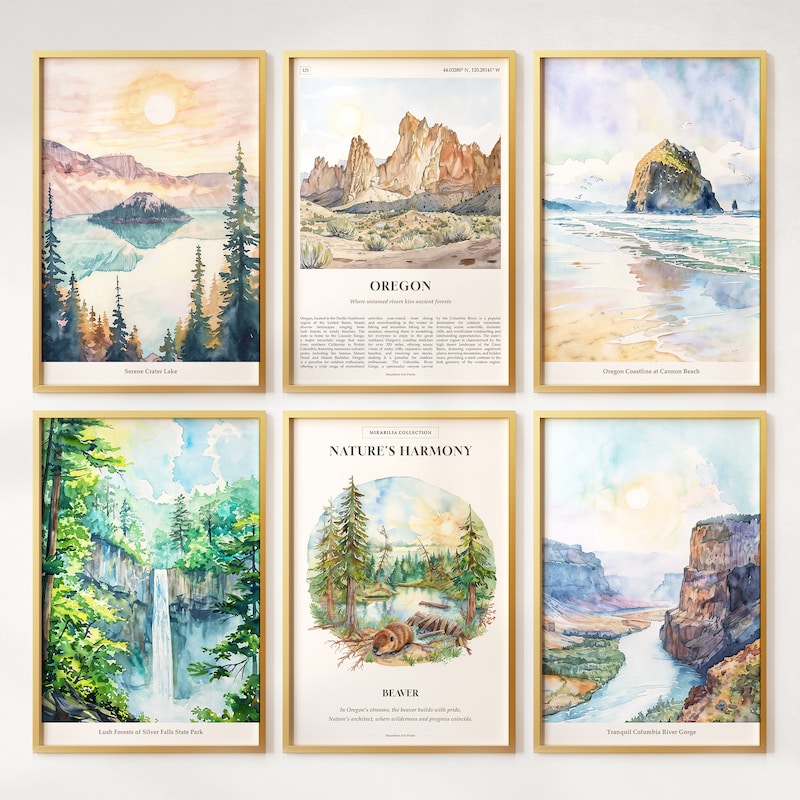Oregon Print - Etsy