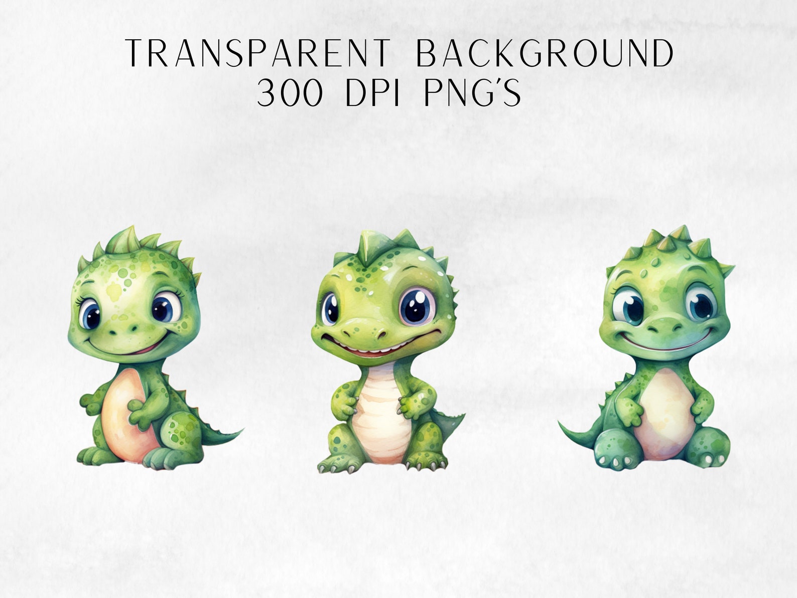 Watercolor Dinosaur Clipart Pack, Clipart for Commercial Use ...