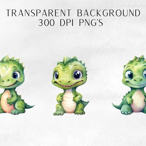 Watercolor Dinosaur Clipart Pack, Clipart for Commercial Use ...