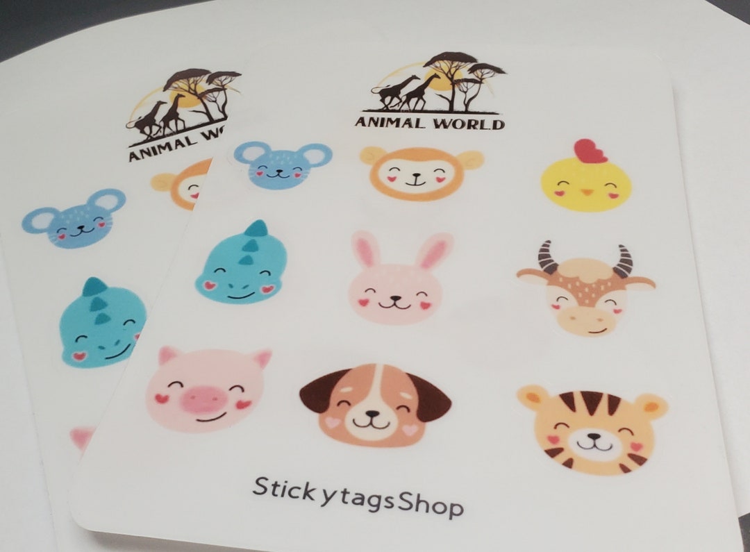 Cute Animal Stickers - Etsy