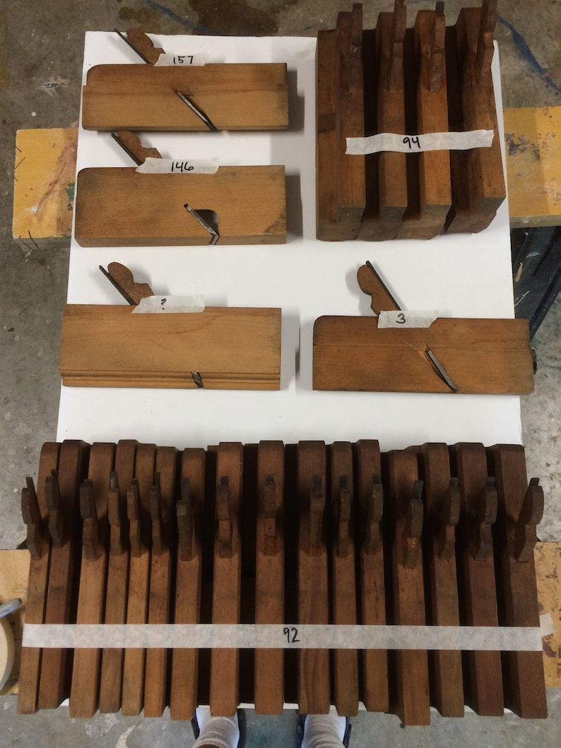 Vintage Wooden Tool Chest With Complete Set of 24 Sandusky Planes ...