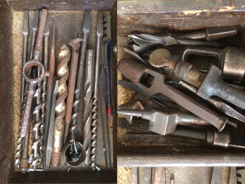 Vintage Wooden Tool Chest With Complete Set of 24 Sandusky Planes ...