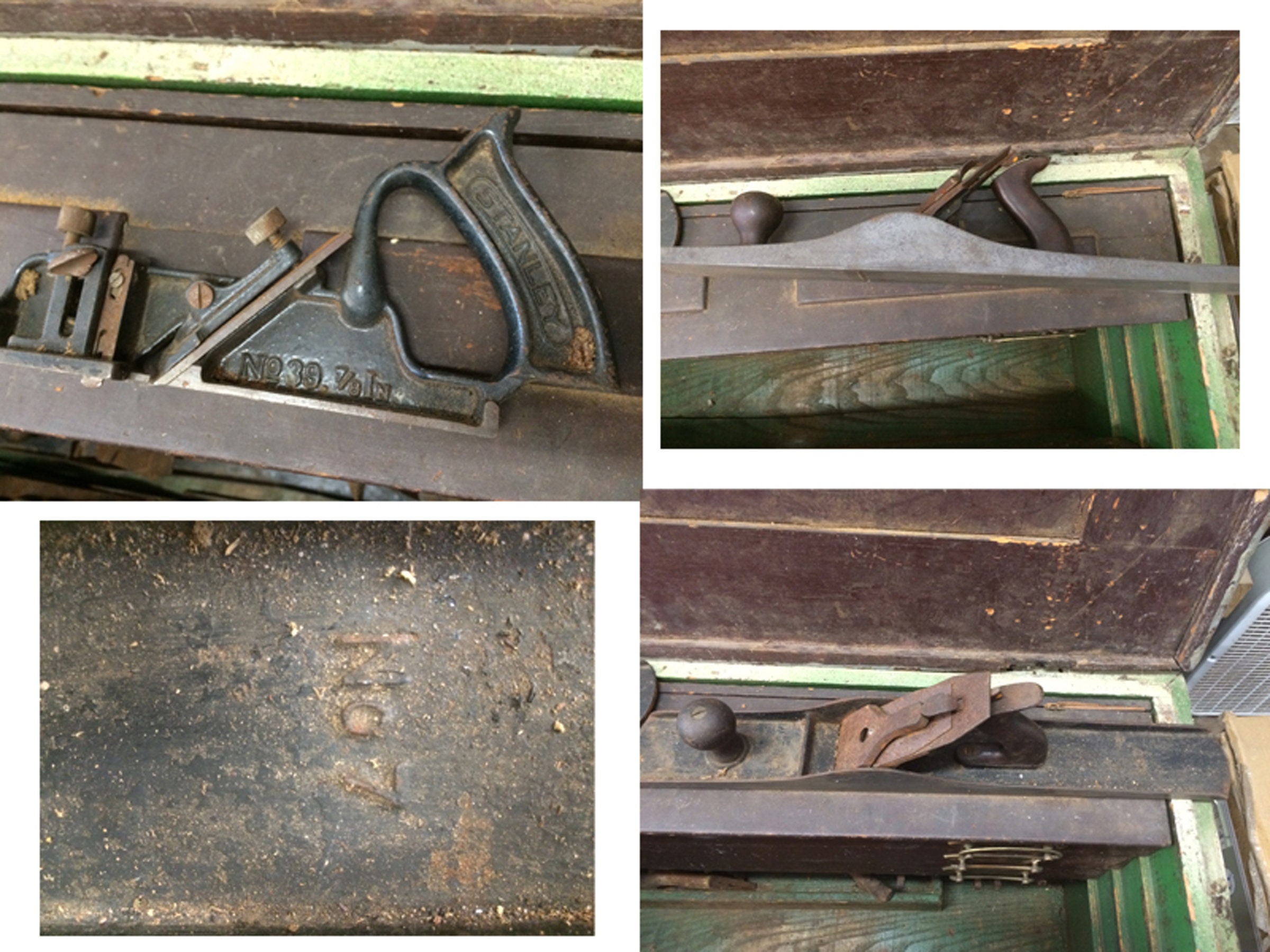 Vintage Wooden Tool Chest With Complete Set of 24 Sandusky Planes ...