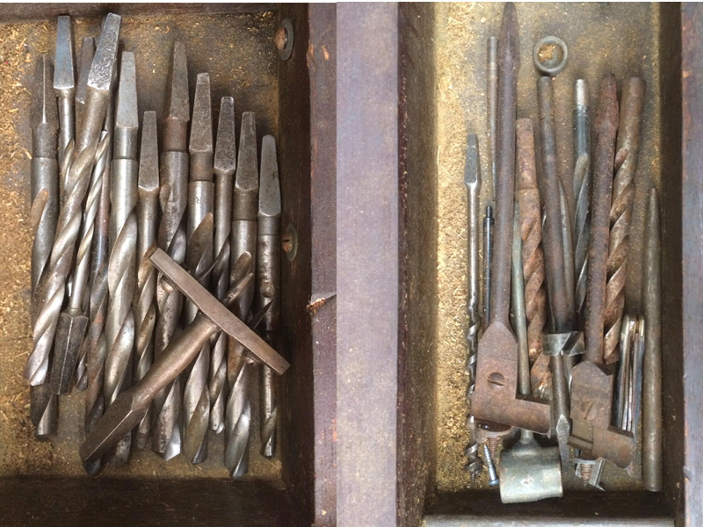 Vintage Wooden Tool Chest With Complete Set of 24 Sandusky Planes ...
