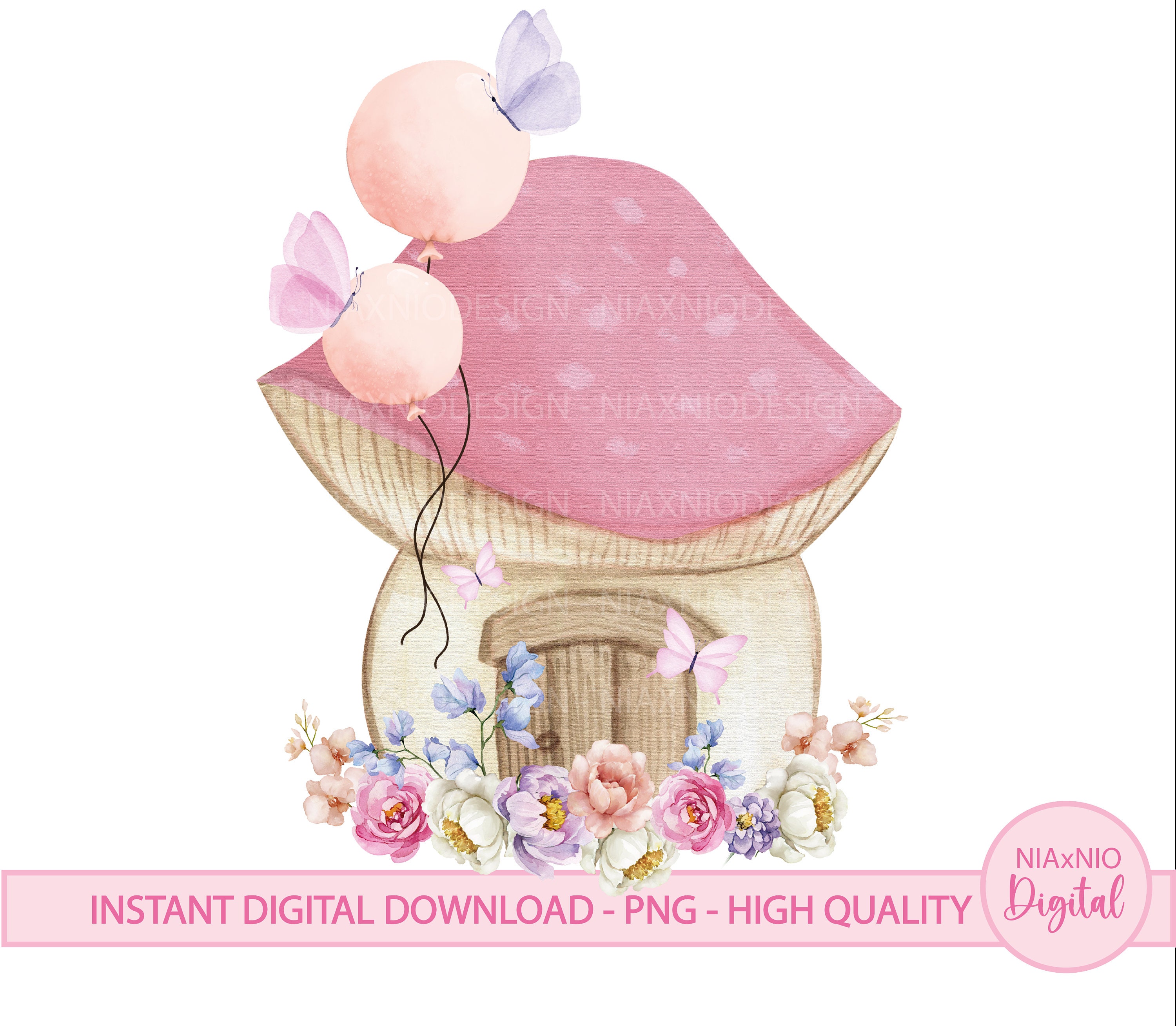 Fairy Garden Watercolor Clipart, Spring Fairies PNG Birthday, Fairy ...
