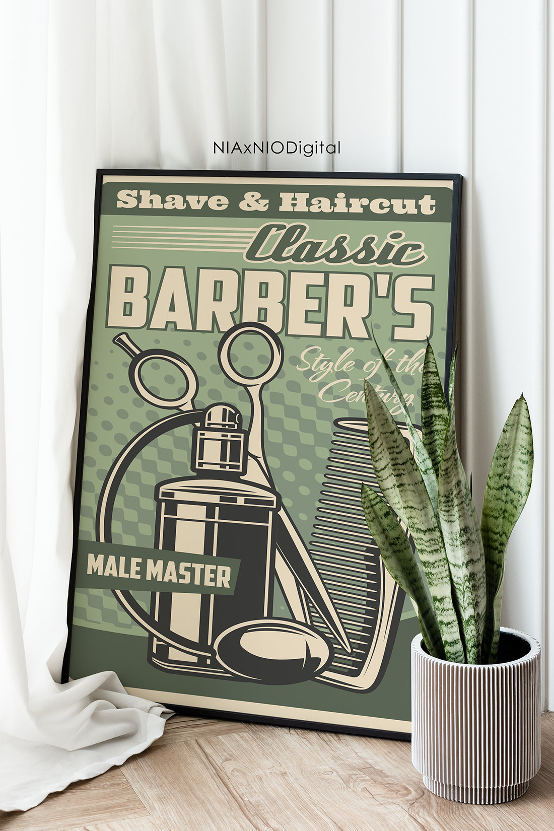 Barber Shop Print, Pilot Haircut Poster, Black and White Wall Art ...