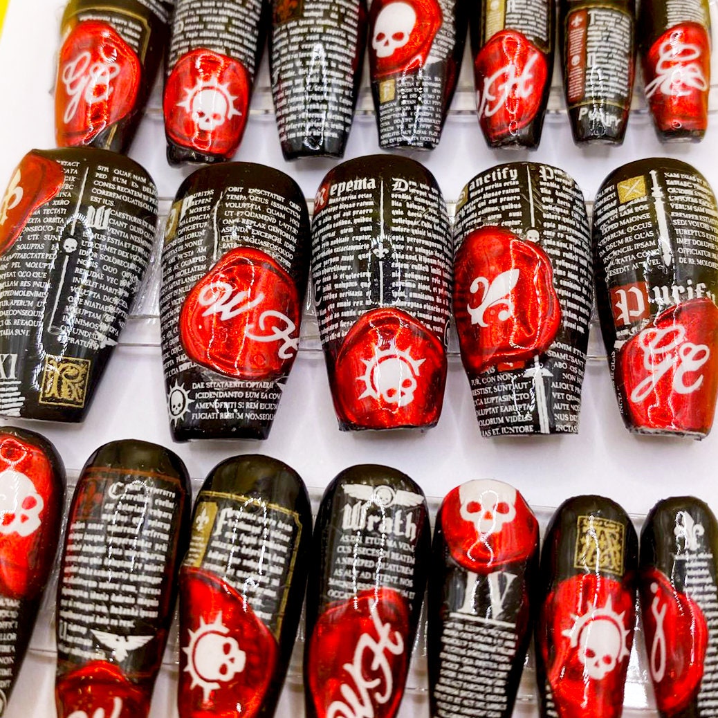 Warhammer 40k Wax Seal Medium Coffin Press on Nail Set - Etsy