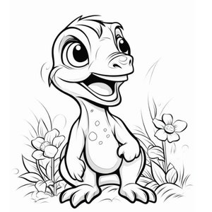 Children's Dinosaur Flash Cards + 4 FREE Coloring Pages - Etsy
