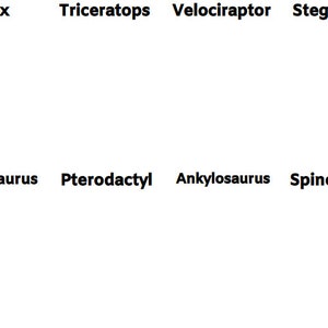 Children's Dinosaur Flash Cards + 4 FREE Coloring Pages - Etsy