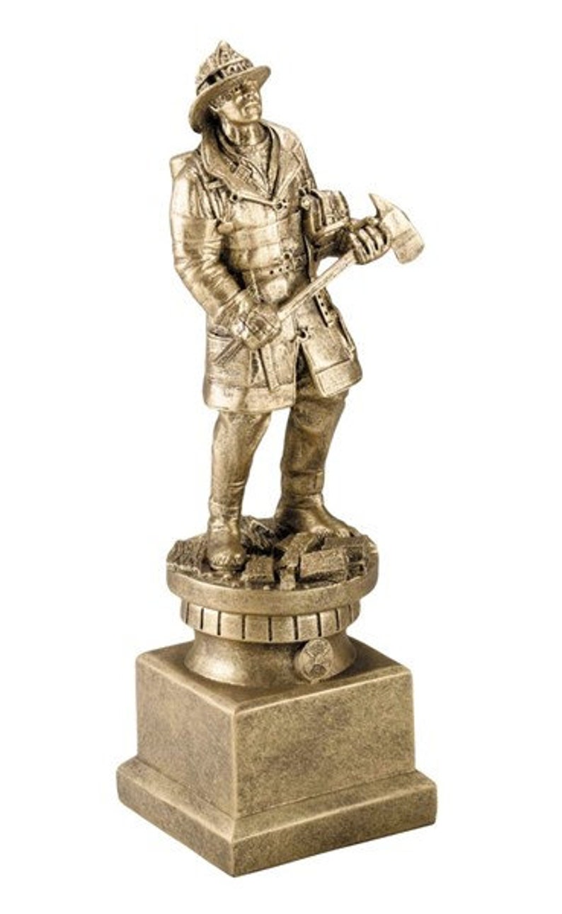 13" Fireman Resin Award Trophy - Etsy