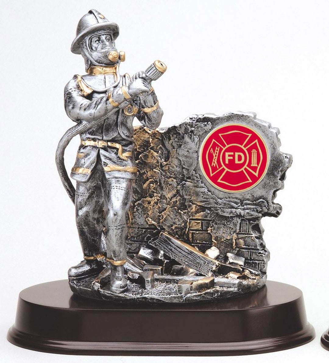 Fireman Resin With Logo Award Trophy - Etsy