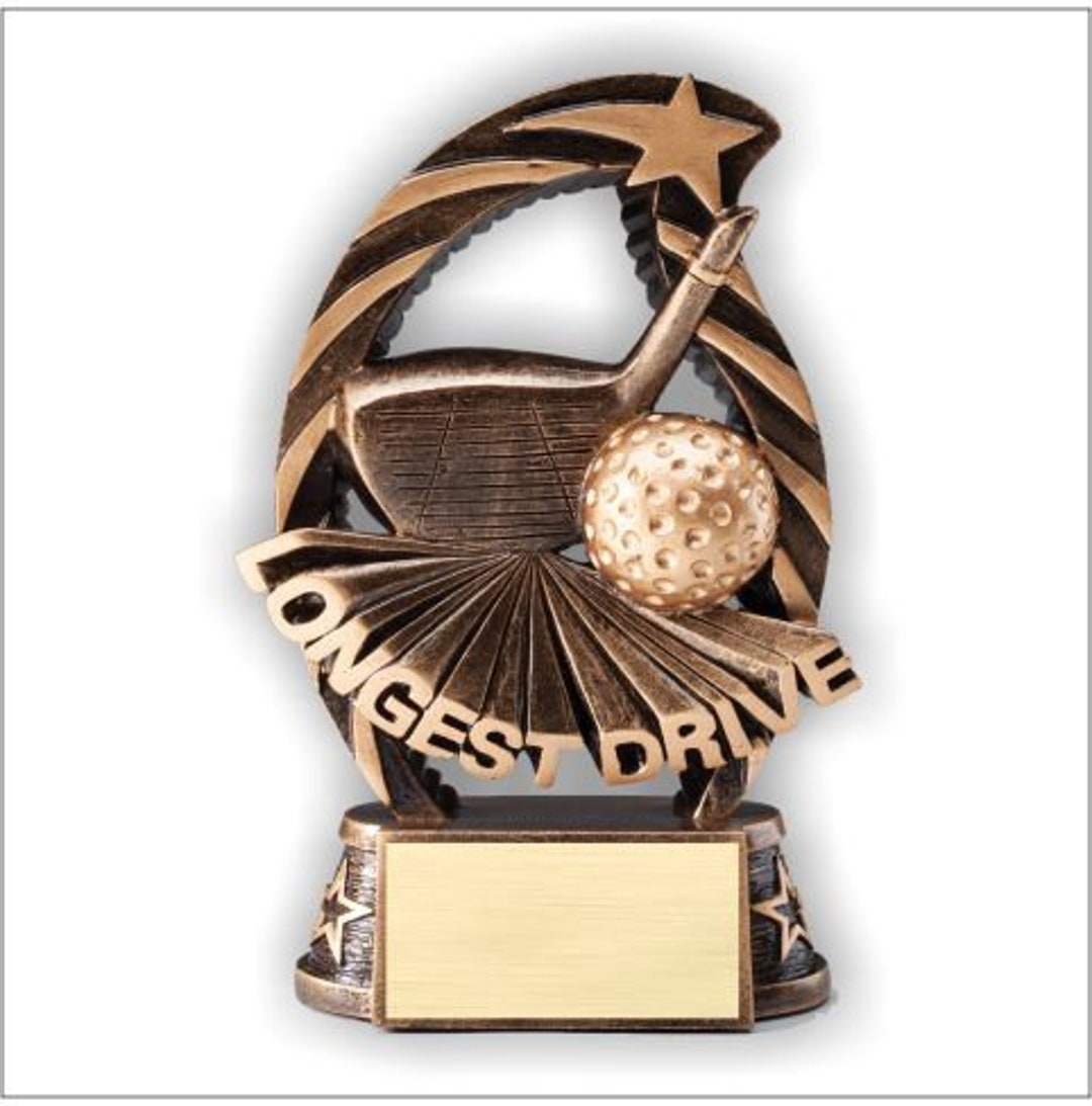 Longest Drive Golf Resin Trophy - Etsy