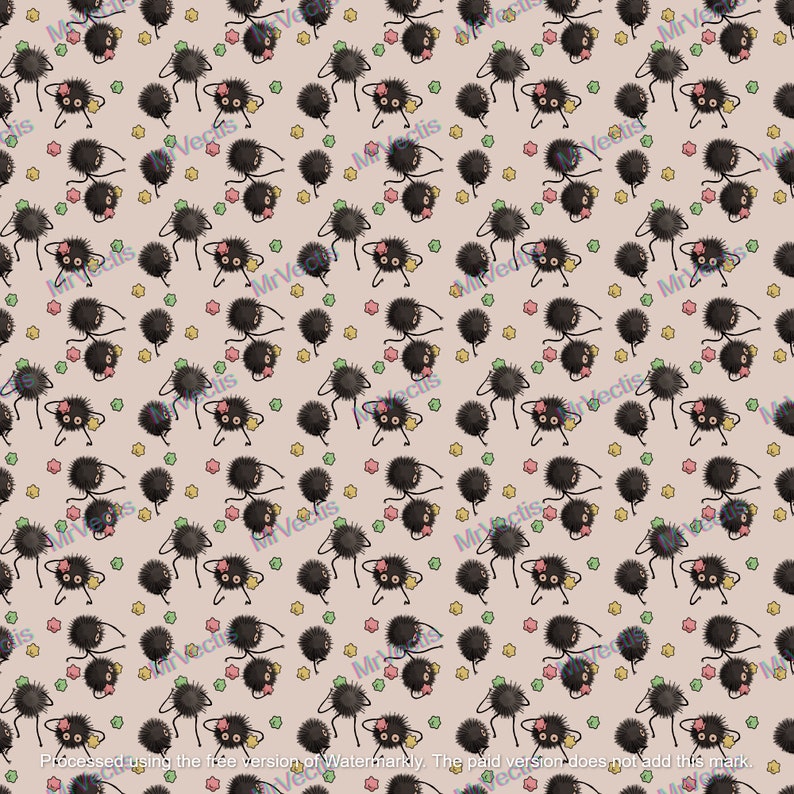 Digital Download Anime Fluff Seamless Pattern Design PNG Mug Wrap ...
