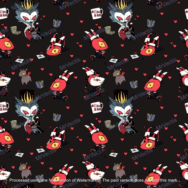 Digital Download Helluva Boss Seamless Pattern Design PNG Mug Wrap ...