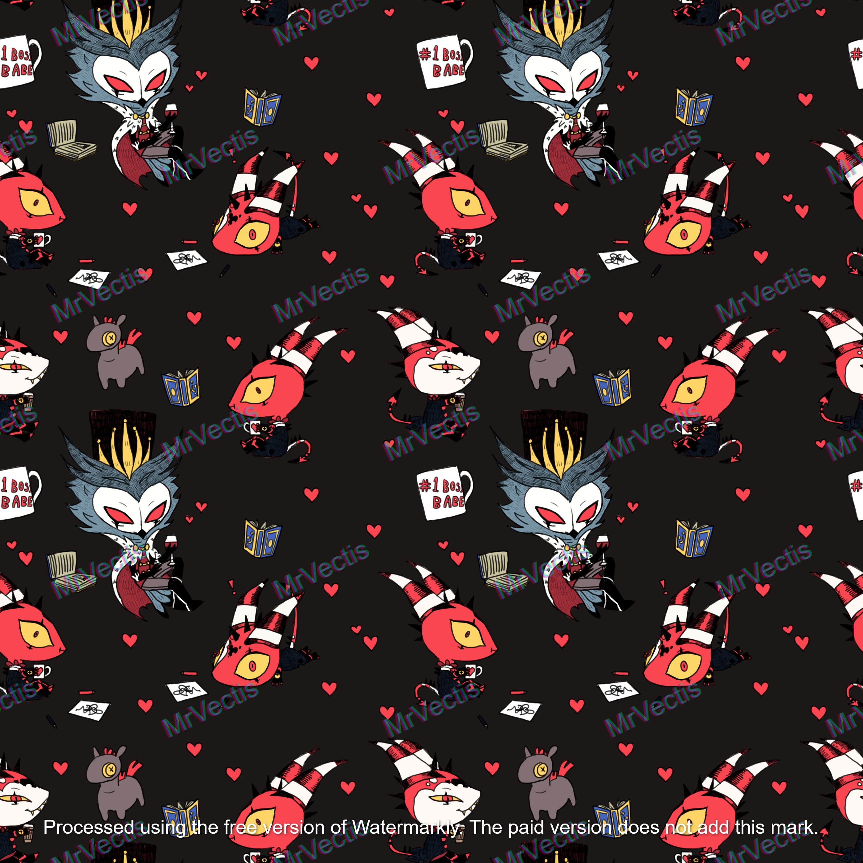 Digital Download Helluva Boss Seamless Pattern Design PNG Mug Wrap ...