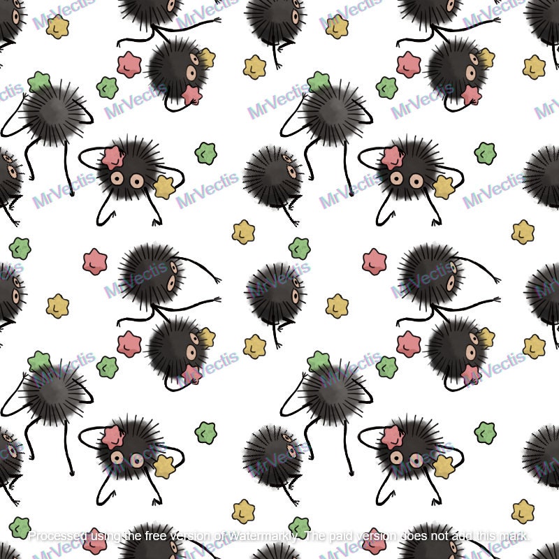 Digital Download Anime Fluff Seamless Pattern Design PNG Mug Wrap ...