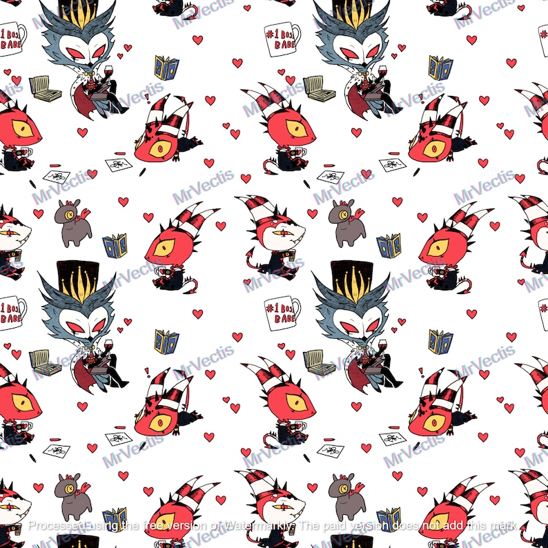 Digital Download Helluva Boss Seamless Pattern Design PNG Mug Wrap ...