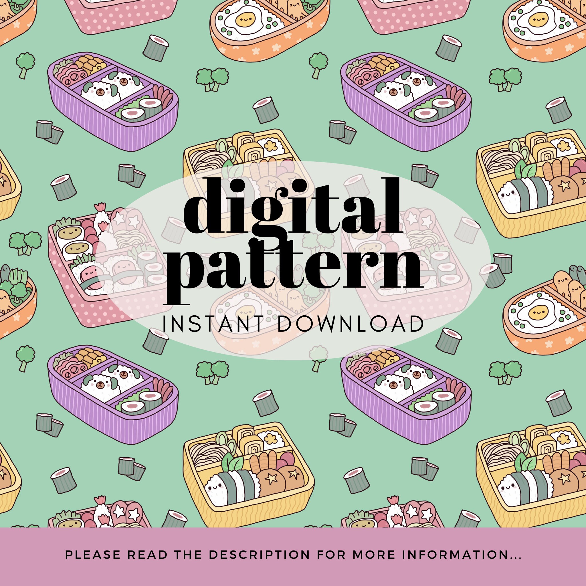 Digital Download Famous Bento Box Japanese Pattern Design PNG Mug Wrap ...