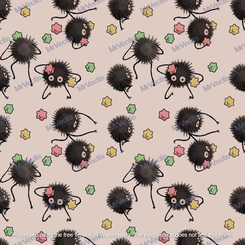 Digital Download Anime Fluff Seamless Pattern Design PNG Mug Wrap ...