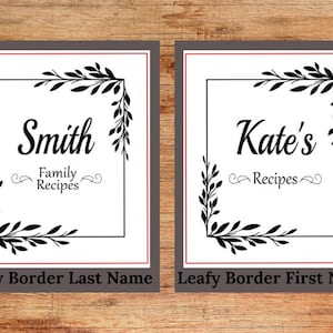 Customizable Leather Family Recipe Book for Recipe Cards - Etsy