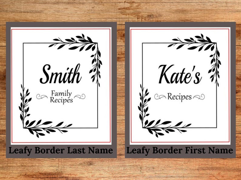 Customizable Leather Family Recipe Book for Recipe Cards - Etsy