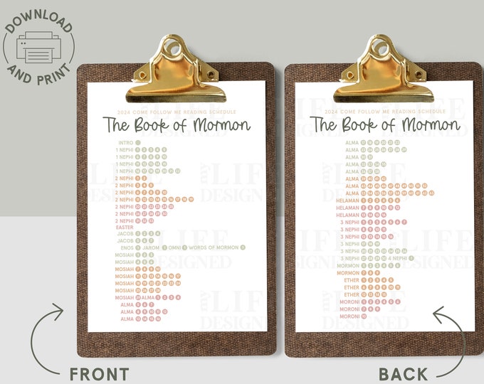Book of Mormon Timeline Printable + Bonus Reading Chart - Etsy Canada