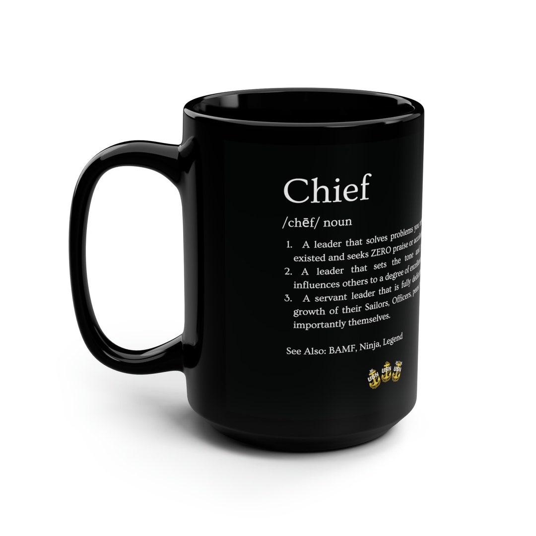 Chief Definition Black Mug, 15oz - Etsy