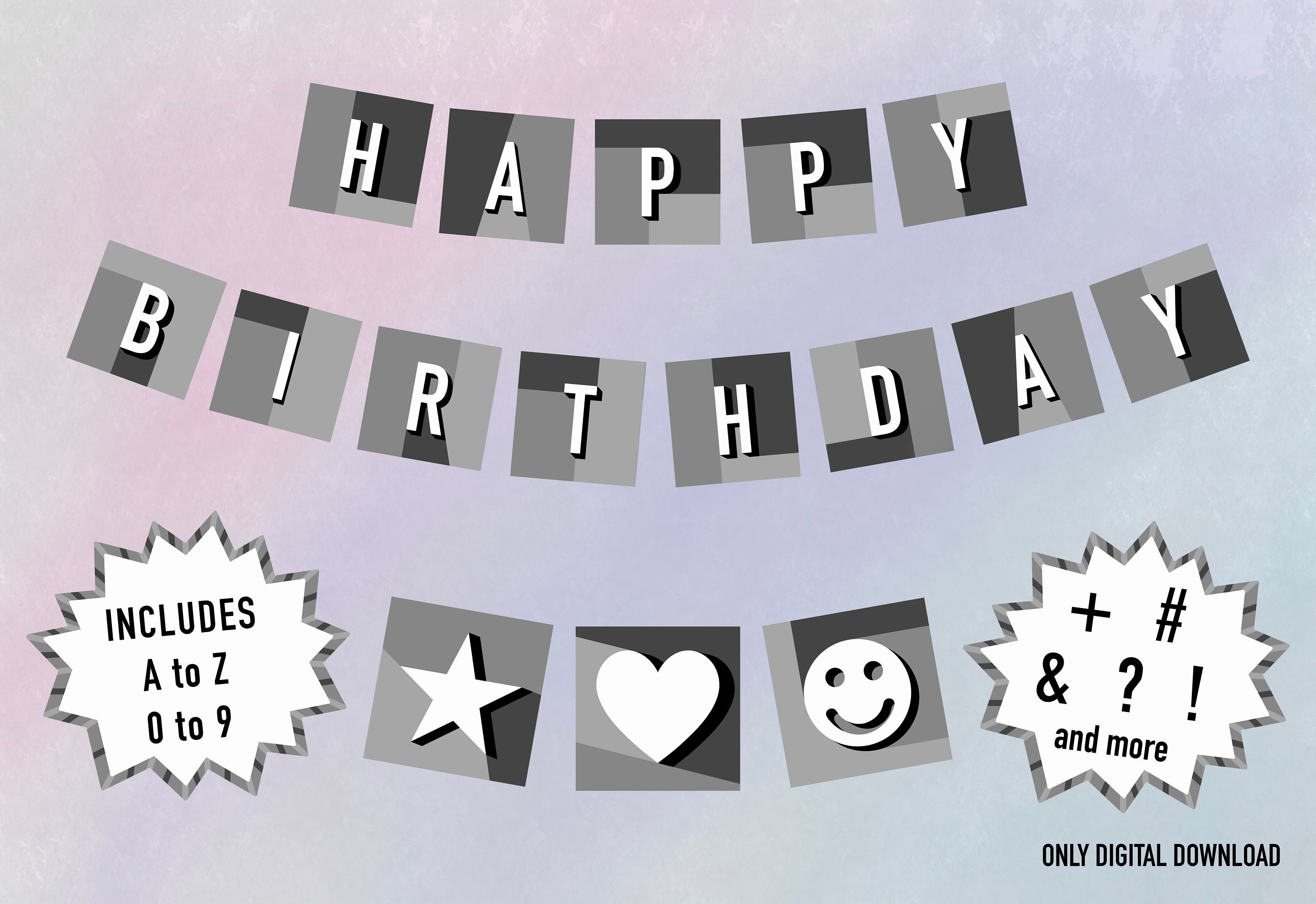 Cute DIY Printable Banner Printable Alphabet Banner - Etsy