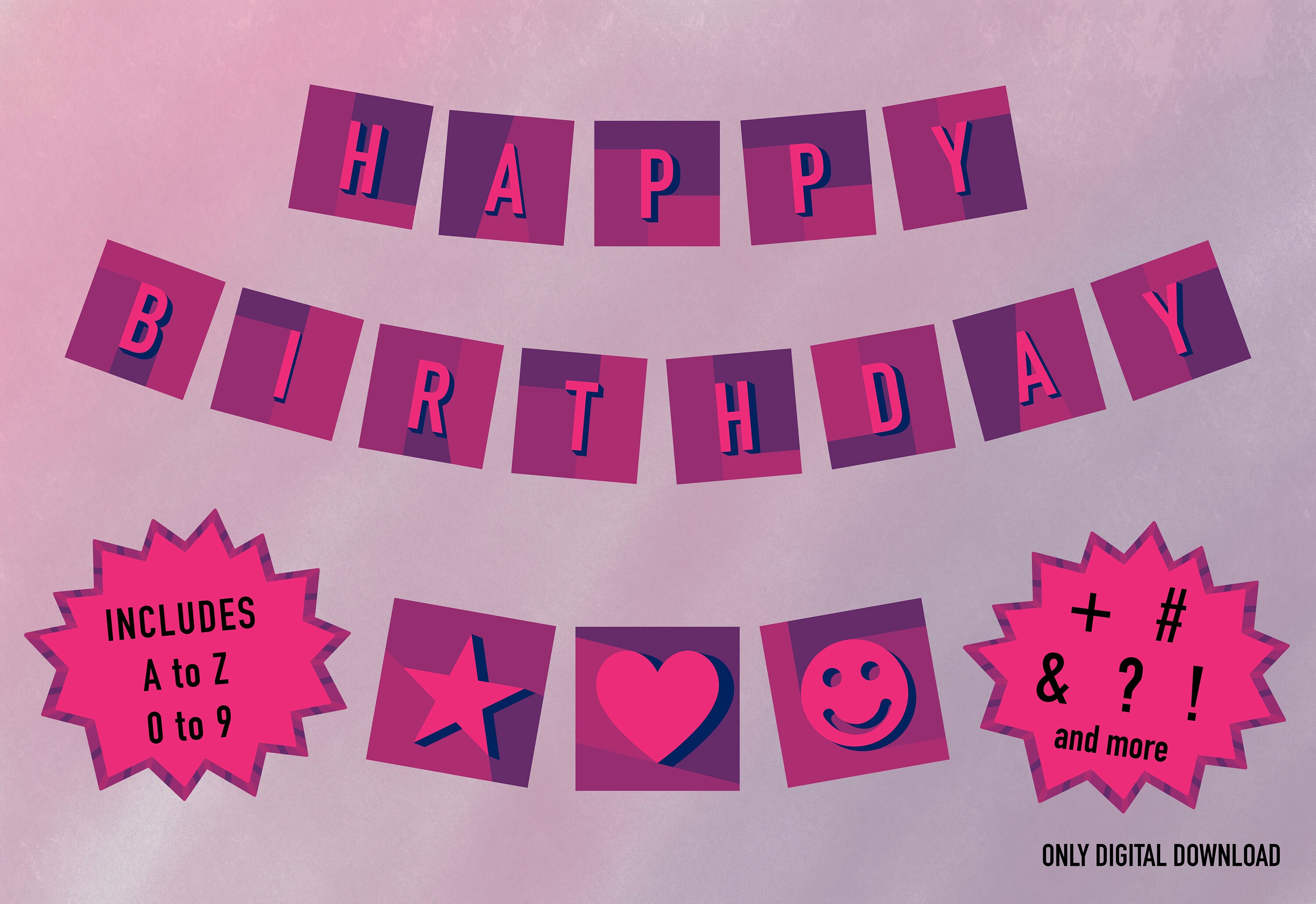 Cute DIY Printable Banner Printable Alphabet Banner - Etsy