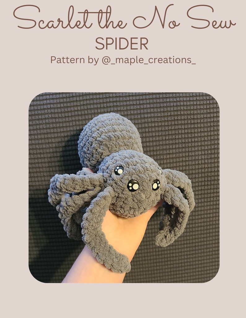 Scarlet the No Sew Spider Crochet Pattern PDF Digital Download - Etsy