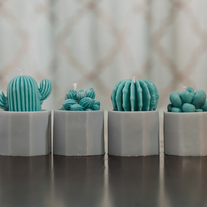 Teal Candle - Etsy