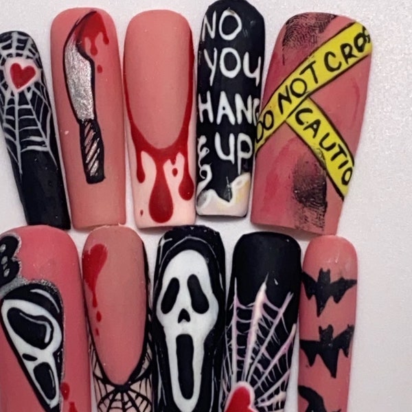 Scream Press on Nails - Etsy