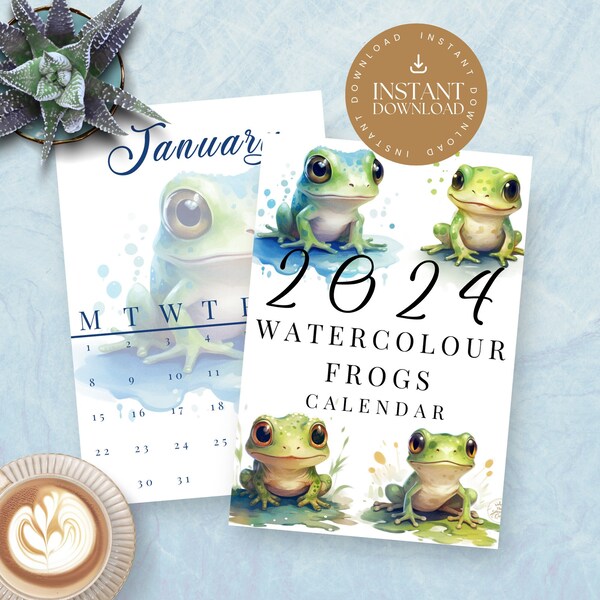 Watercolor Calendar - Etsy