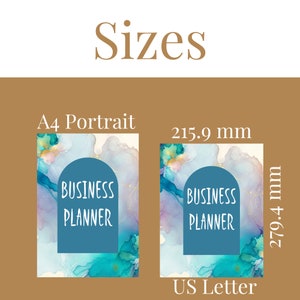 Blue Business Printable Planner Template INSTANT DOWNLOAD US Letter/a4 ...