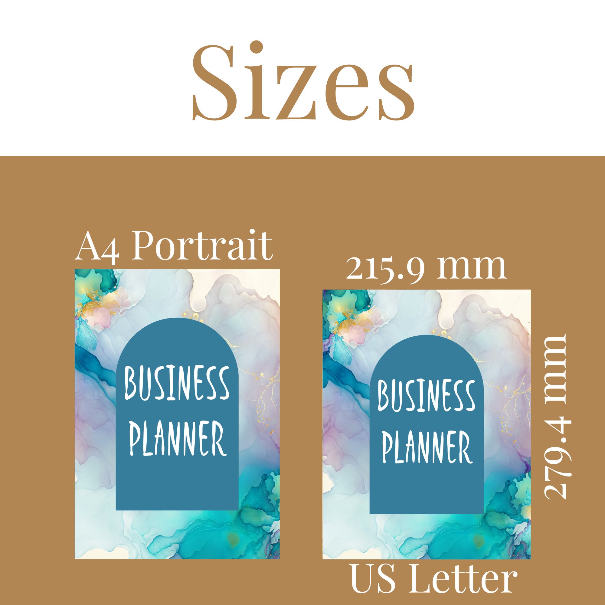 Blue Business Printable Planner Template INSTANT DOWNLOAD US Letter/a4 ...