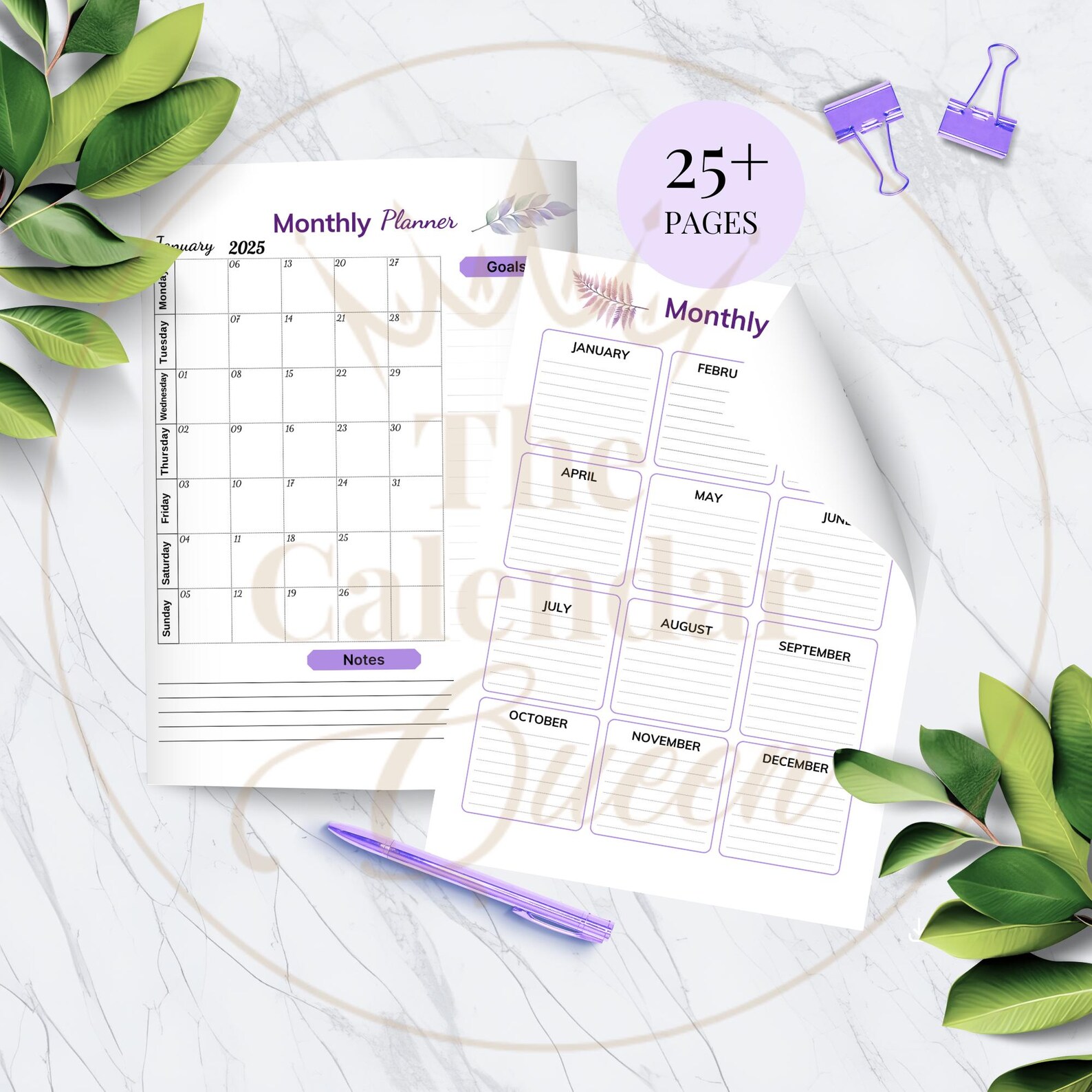 2025 Printable Planner Template INSTANT DOWNLOAD A3/US Letter Size ...