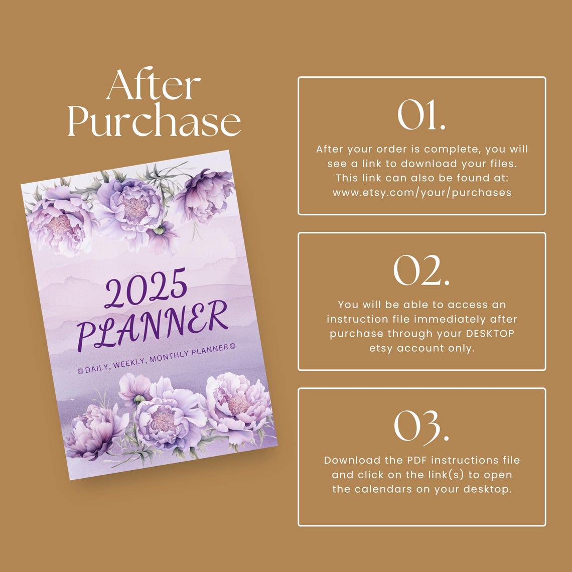 2025 Printable Planner Template INSTANT DOWNLOAD A3/US Letter Size ...