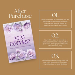 2025 Printable Planner Template INSTANT DOWNLOAD A3/US Letter Size ...