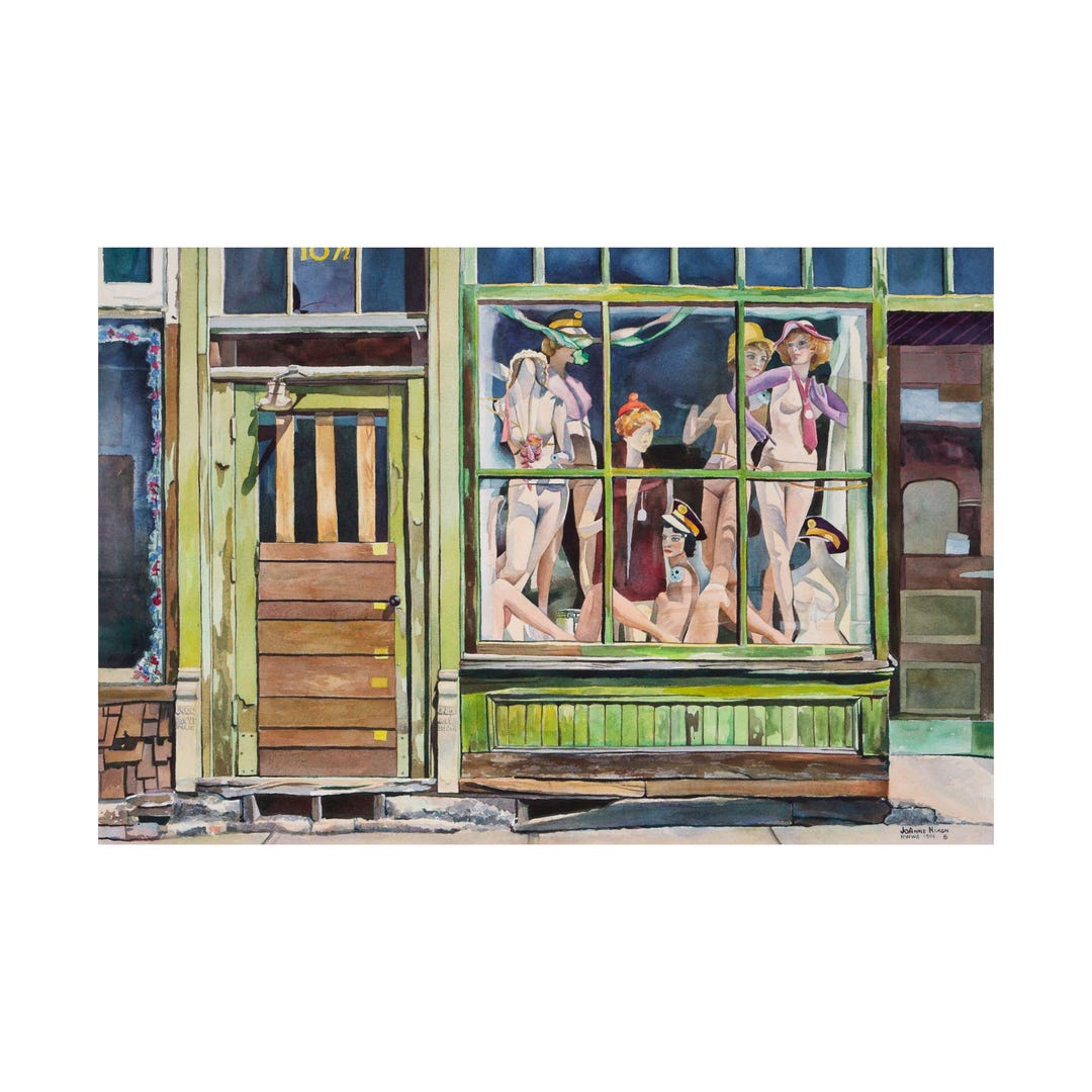Window Tales by Joanne Nixon – Vibrant Watercolor Reprint of Mannequins in Display - Etsy
