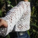 Women White Crochet Mesh Top, Fishnet Mesh Blouse, Patterned Crop Top ...