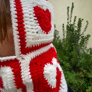 Red Heart Balaclava, Knitted Balaclava Mask, Ski Mask Balaclava ...