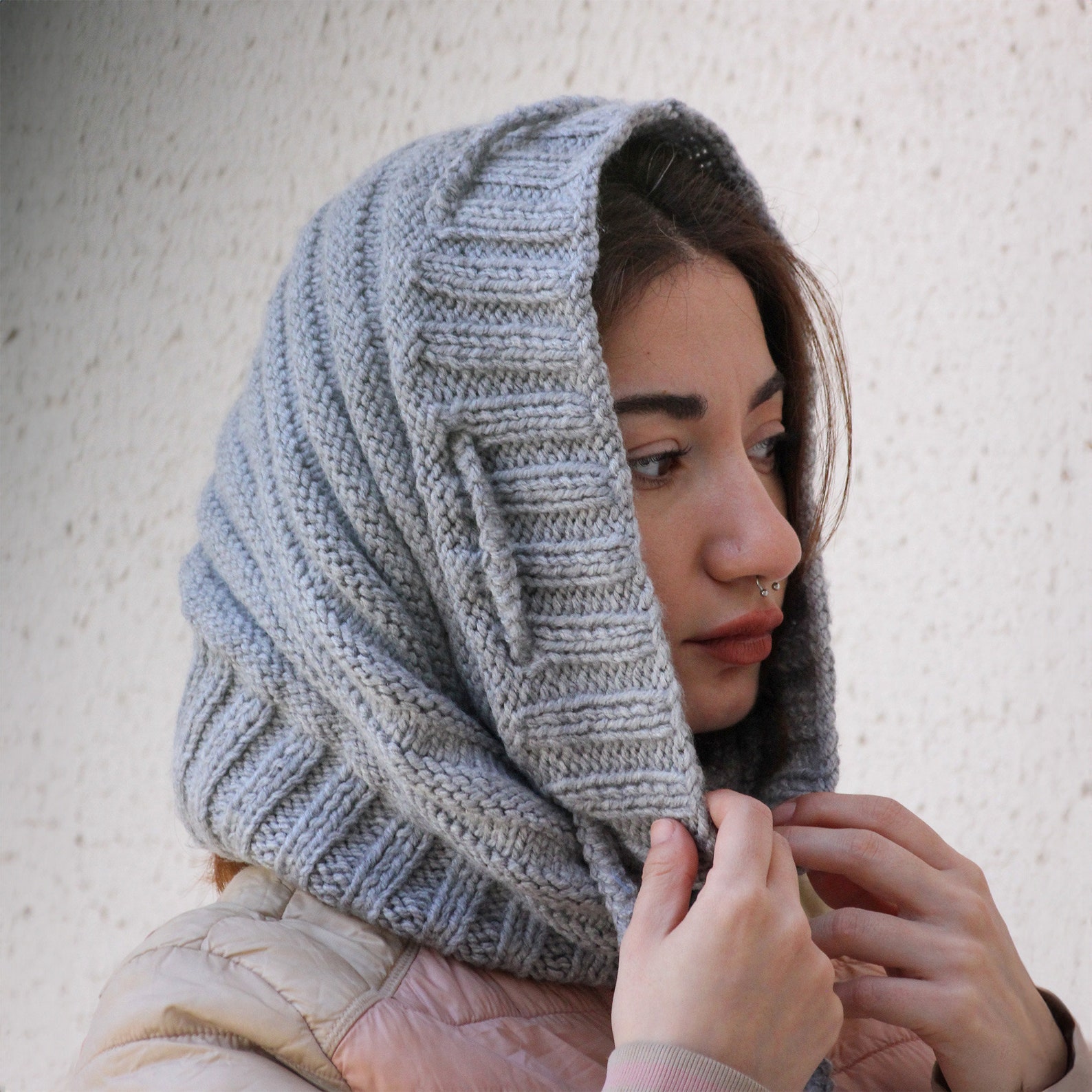 Multi-purpose Slouchy Beanie, Accordion Embroidered Hat, Winter Crochet ...