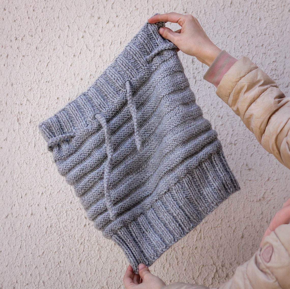 Multi-purpose Slouchy Beanie, Accordion Embroidered Hat, Winter Crochet ...