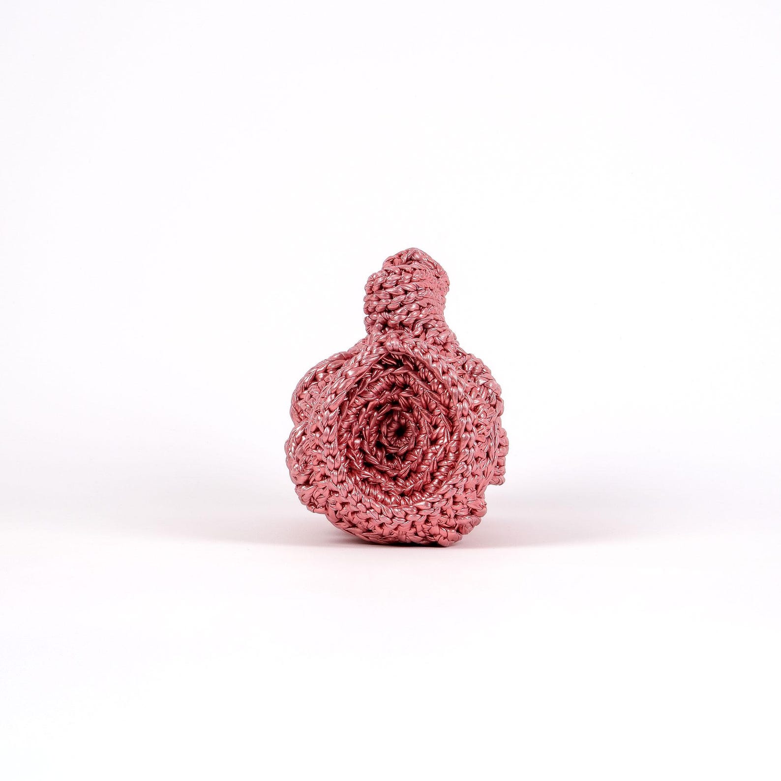 Rose Pink Woven Chain Shoulder Bag | Handmade | Basket Weave ...