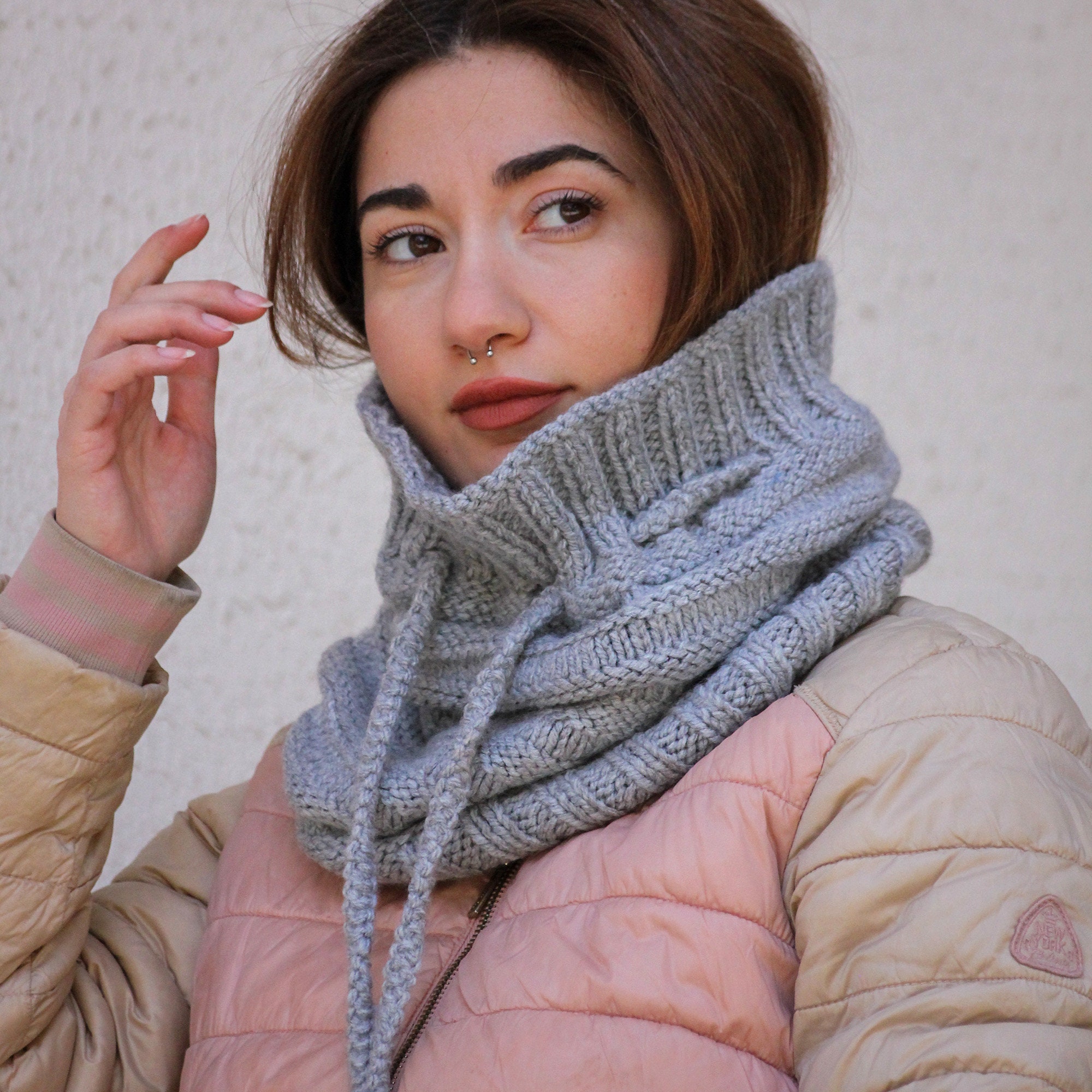 Multi-purpose Slouchy Beanie, Accordion Embroidered Hat, Winter Crochet ...